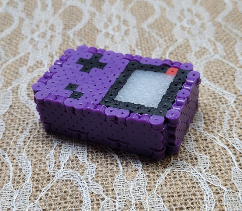 3D Purple Gameboy Color Perler Bead Pixel Art - Etsy