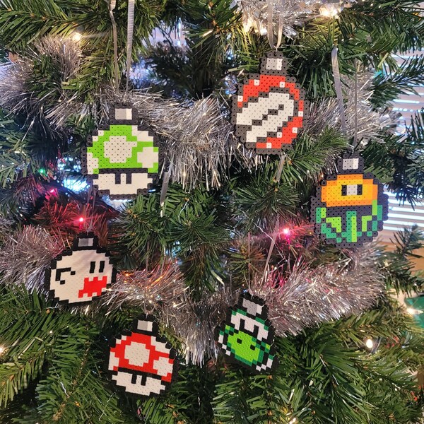 Perler Bead Christmas Ornaments - Etsy