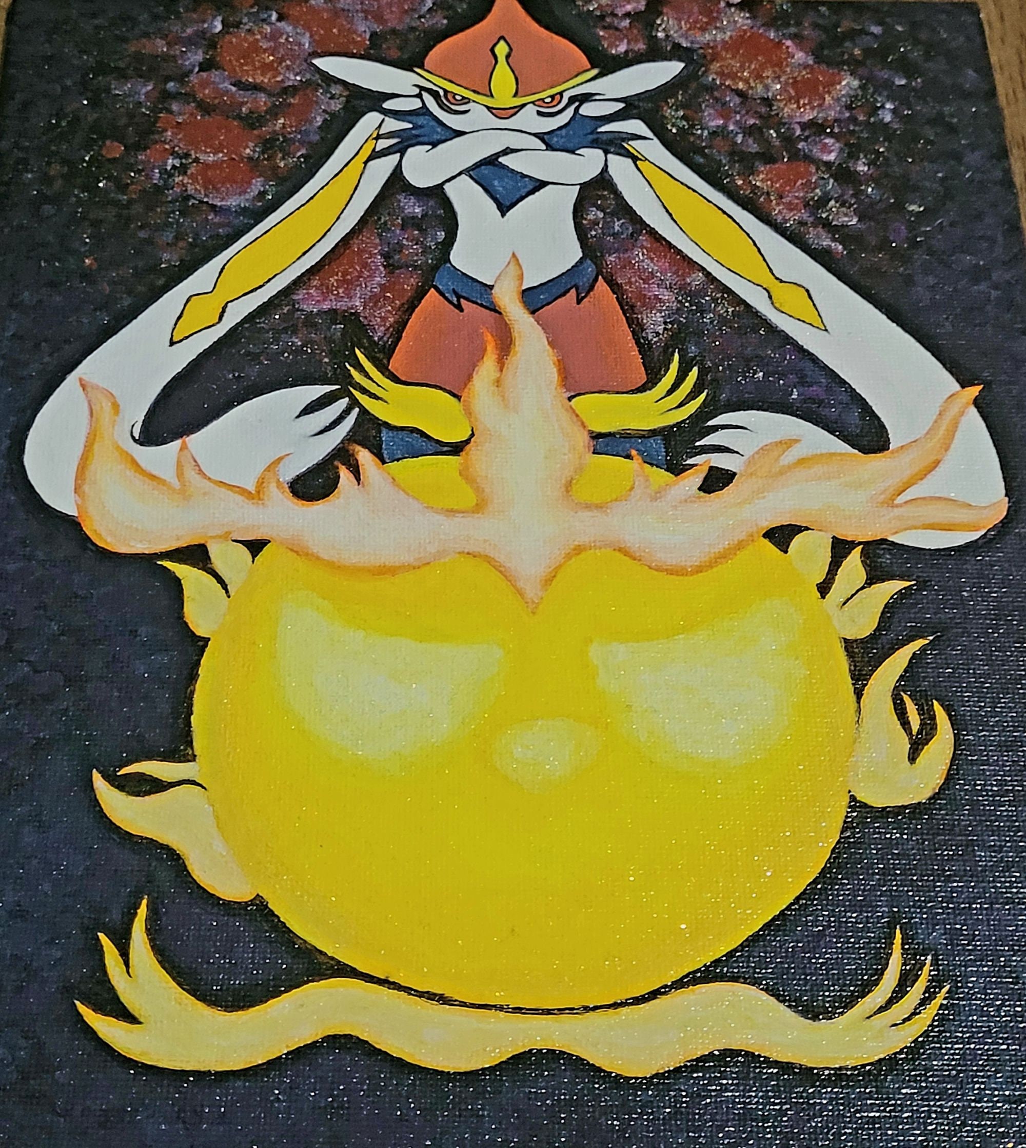 Pokemon Gigantamax Cinderace Artwork Canvas Painting Acrylic 8 X 10 - Etsy
