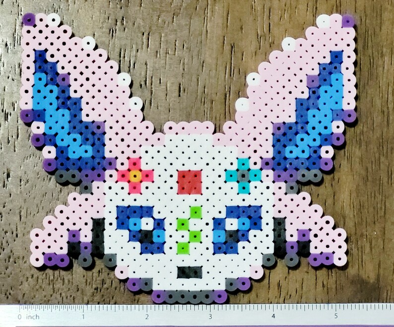Pokemon Espeon Sugar Skull Perler Bead Pixel Art Magnet - Etsy