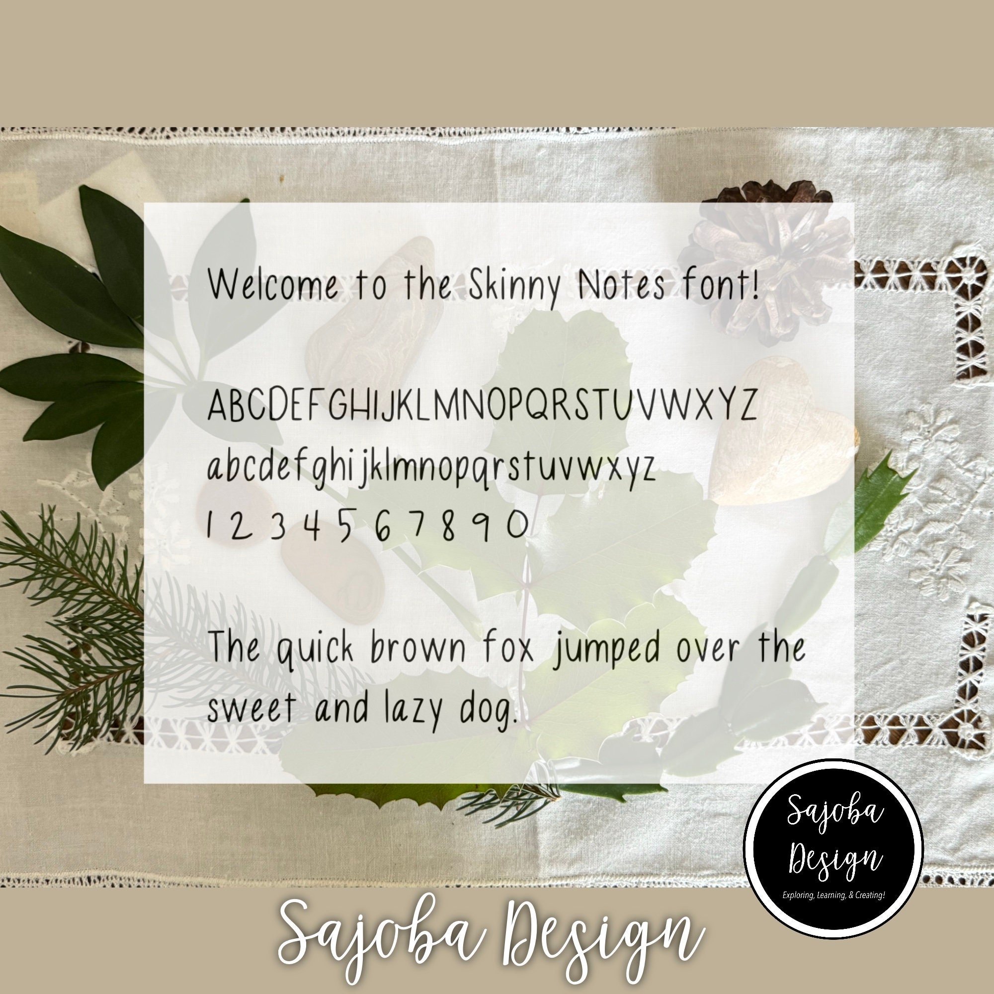 Skinny Notes Font - Handwritten Style (.TTF & .OTF) - Etsy