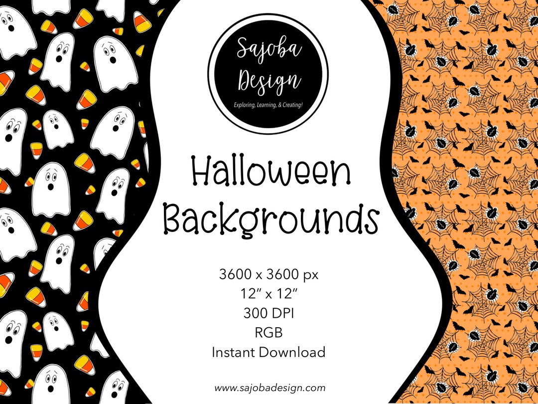 Halloween Backgrounds -- Digital Papers, Digital Backgrounds, Ghosts ...