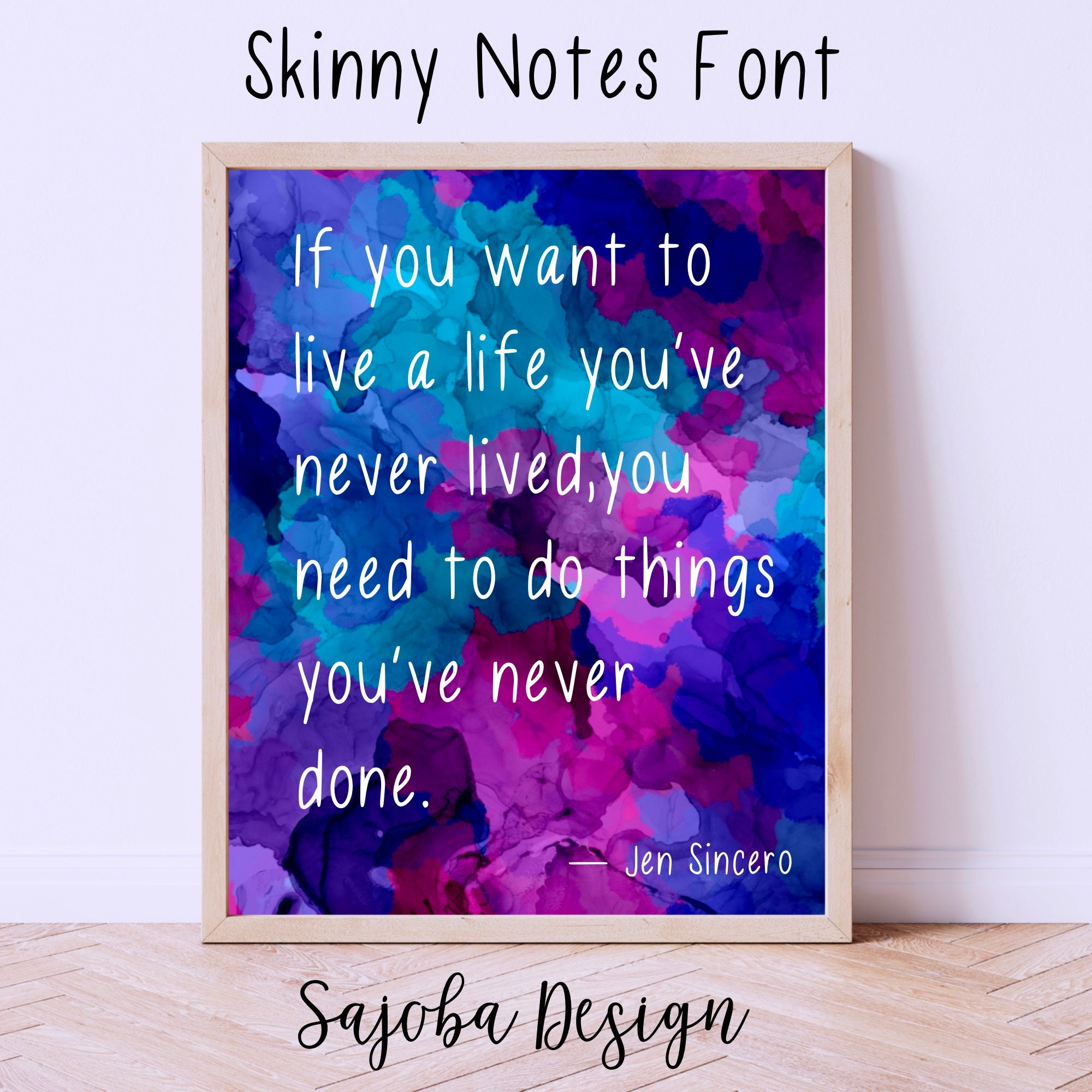 Skinny Notes Font - Handwritten Style (.TTF & .OTF) - Etsy