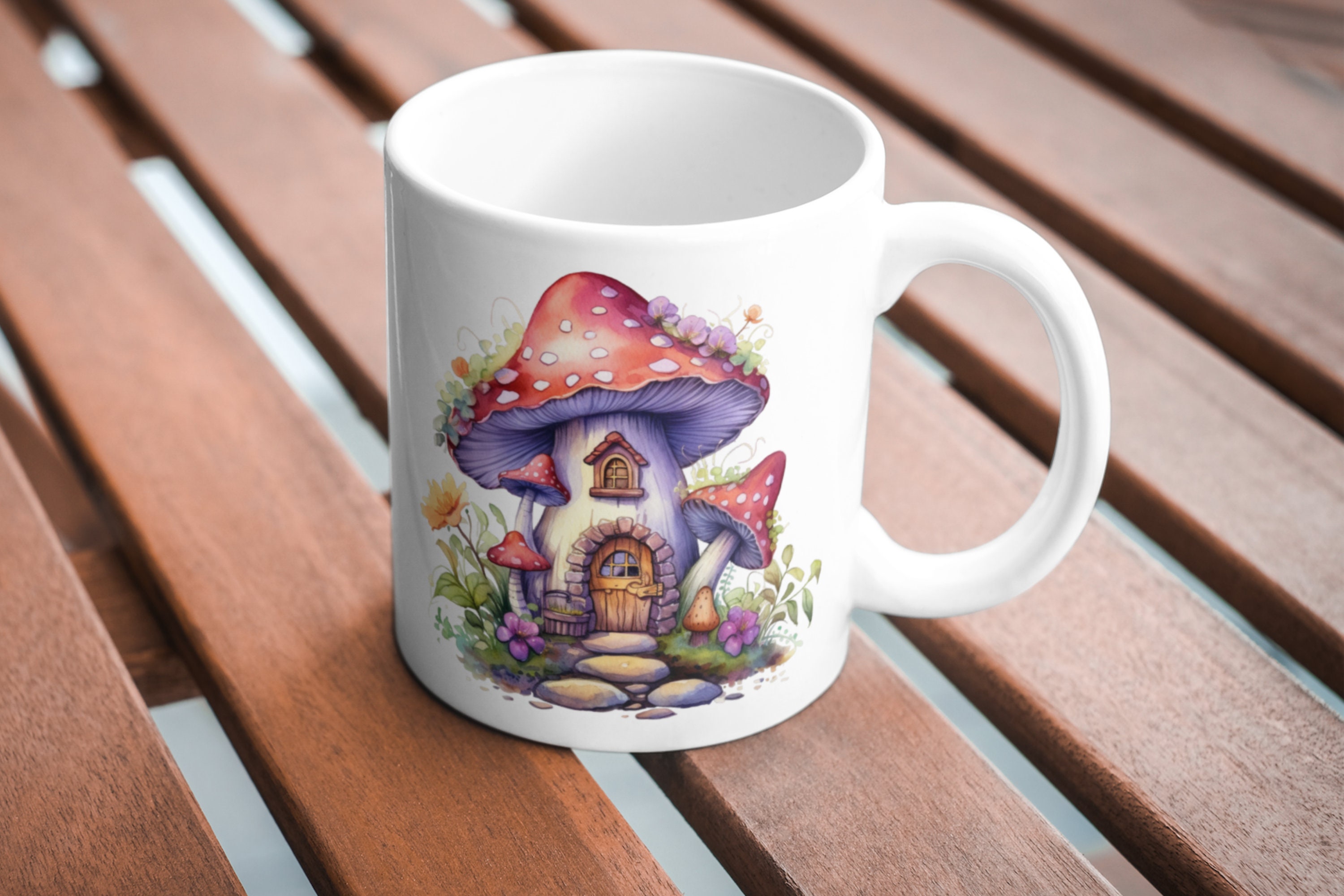 Clipart Bundle Toadstool Mushroom PNG Nursery Wall Art Printable War ...