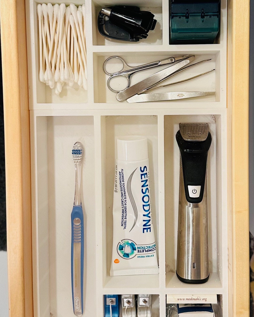 Personalized 3D Printed Bathroom Vanity Drawer Organizer Insert ...