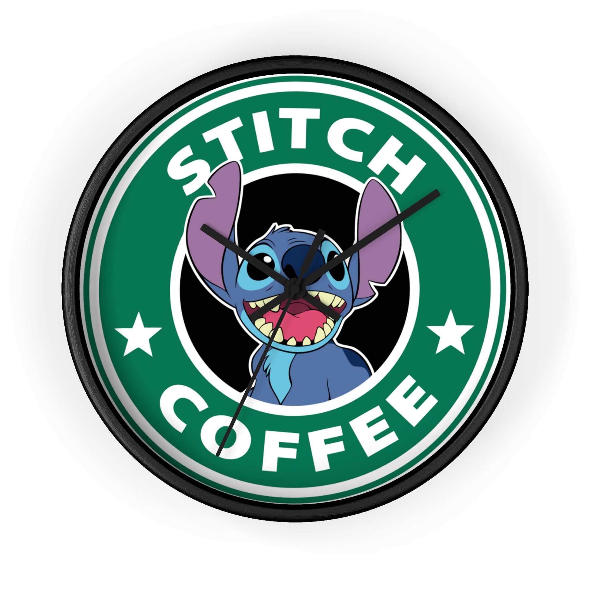 Stitch Coffee Wall Clock, Lilo and Stitch, Disney Wall Clock, Stitch ...