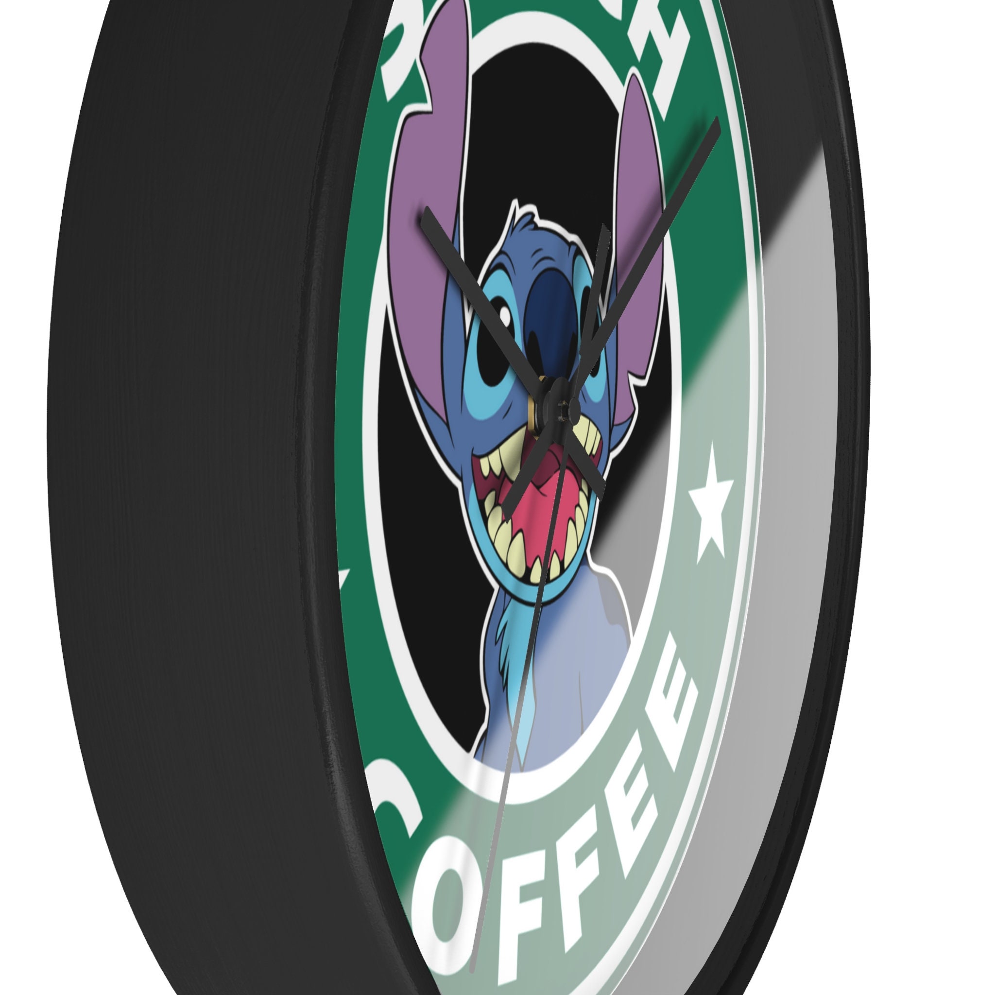 Stitch Coffee Wall Clock, Lilo and Stitch, Disney Wall Clock, Stitch ...