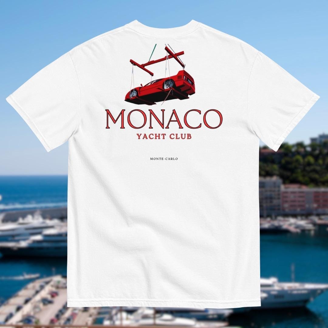 Monaco Yacht Club T-shirt - Monaco Shirt - Comfort Colors - Etsy
