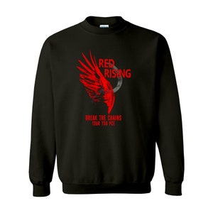 Red Rising Distressed Concert Collection Sweatshirt - Etsy