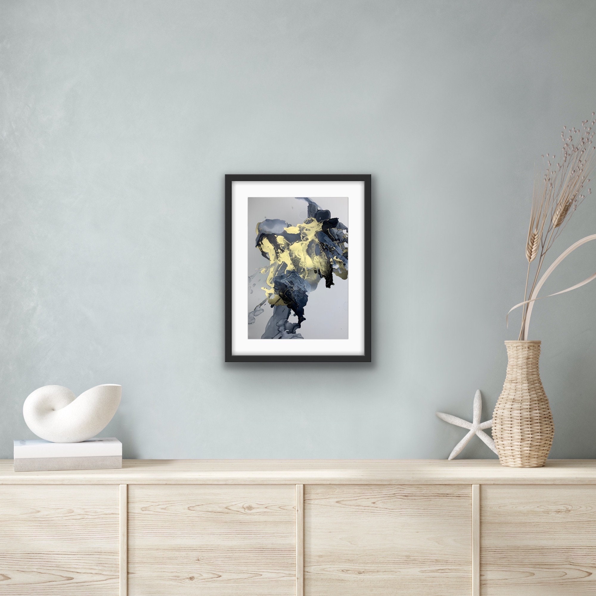 Original Abstract Art A4 Size Painting | Alcohol Ink Fluid Art Wall ...