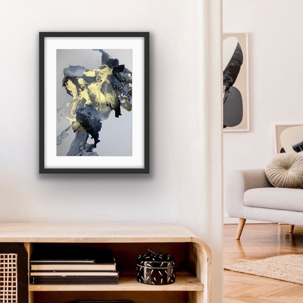 Original Abstract Art A4 Size Painting | Alcohol Ink Fluid Art Wall ...