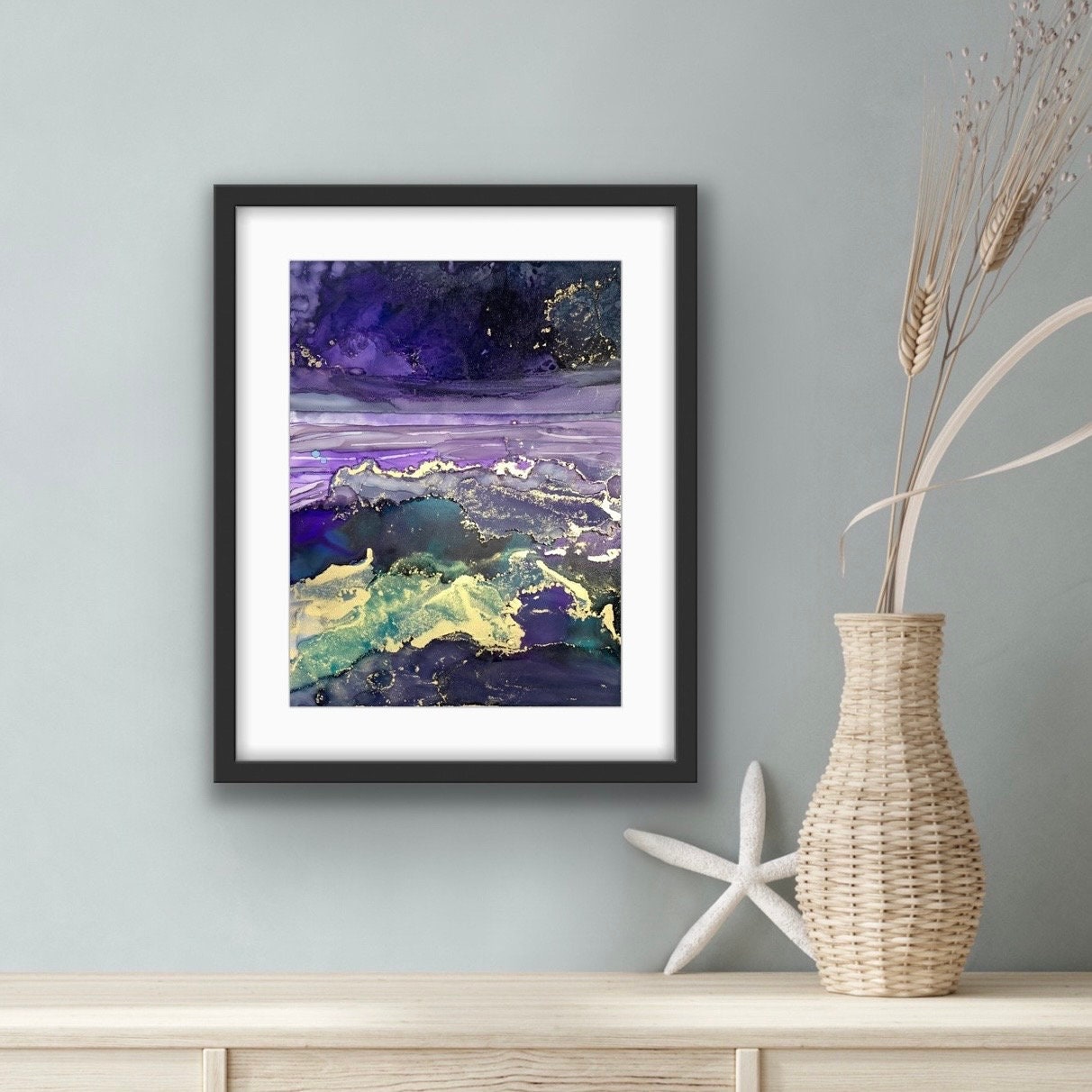 Original Abstract Art A4 Size Painting | Alcohol Ink Art Wall Decor ...