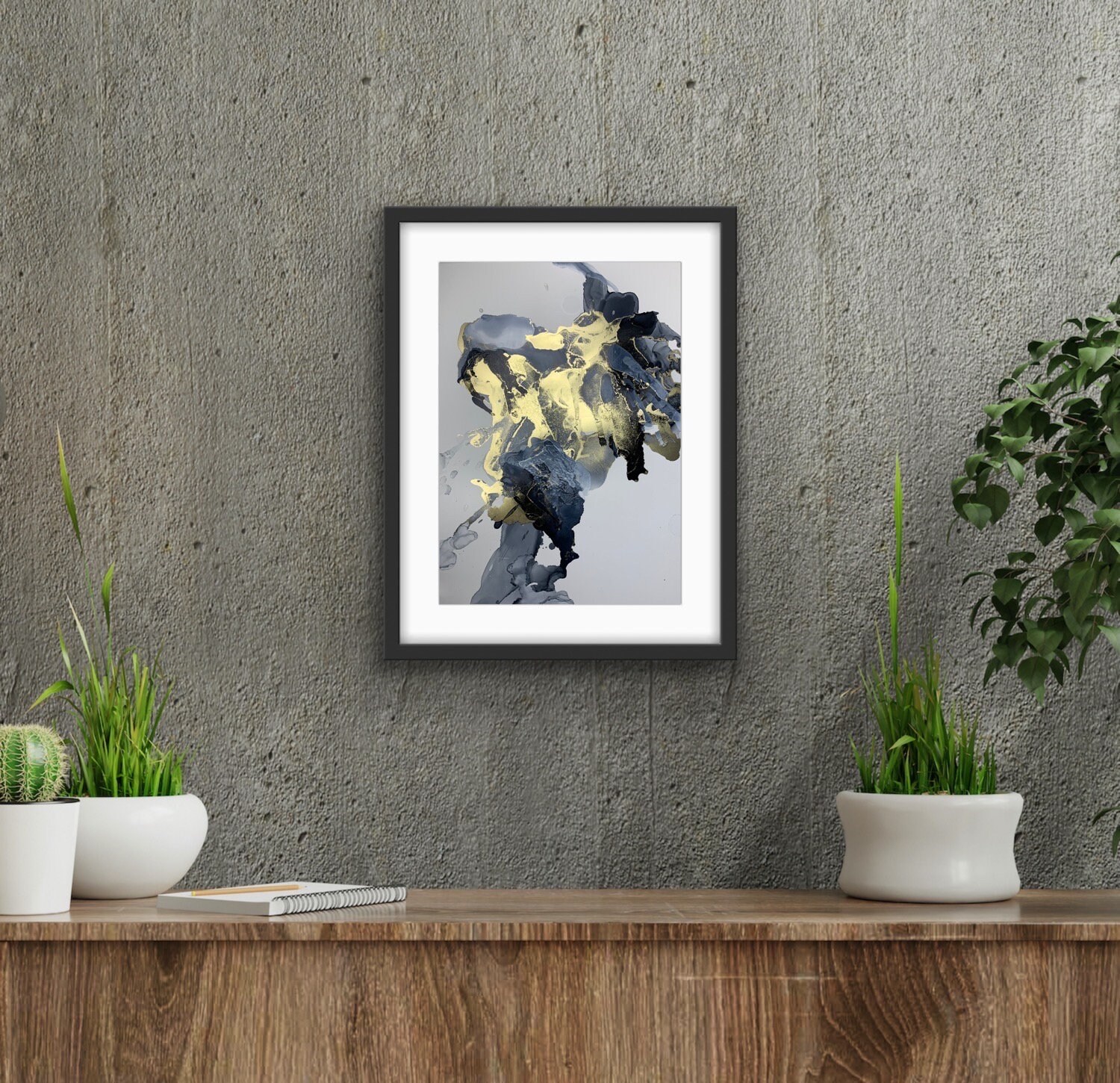 Original Abstract Art A4 Size Painting | Alcohol Ink Fluid Art Wall ...