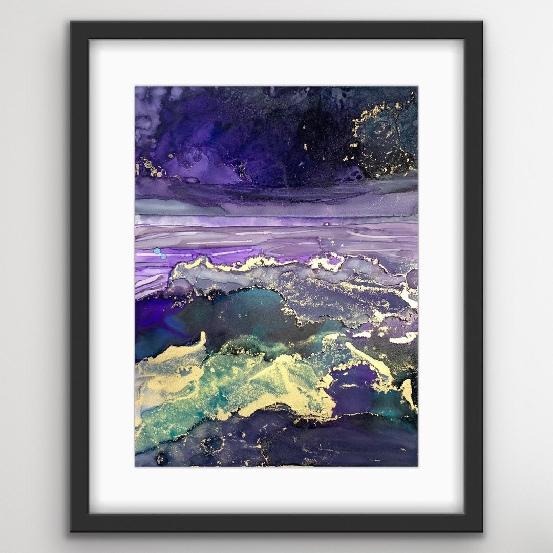 Original Abstract Art A4 Size Painting | Alcohol Ink Art Wall Decor ...