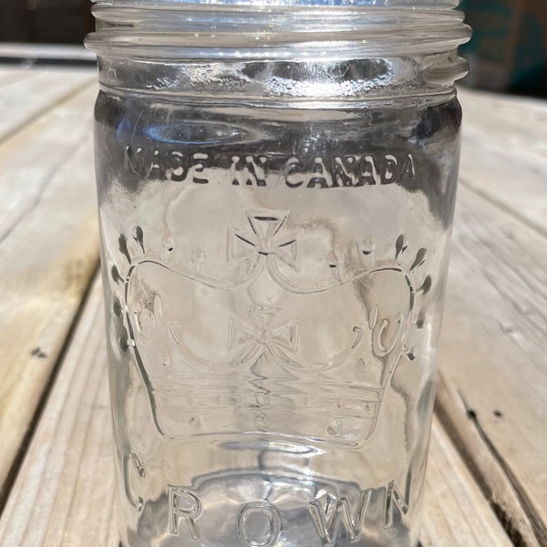 Crown Mason Jar - Etsy