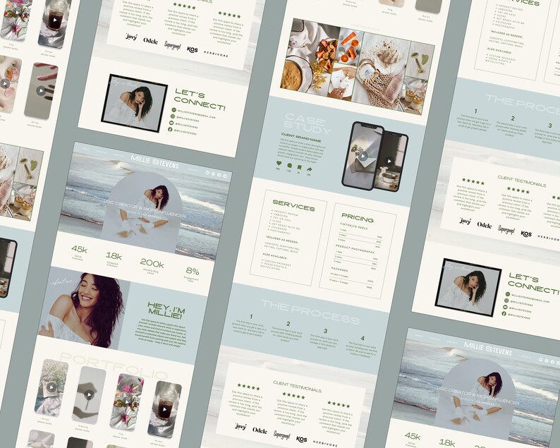 UGC Portfolio Template | Canva UGC Template | UGC Website | Canva Website Template | User ...