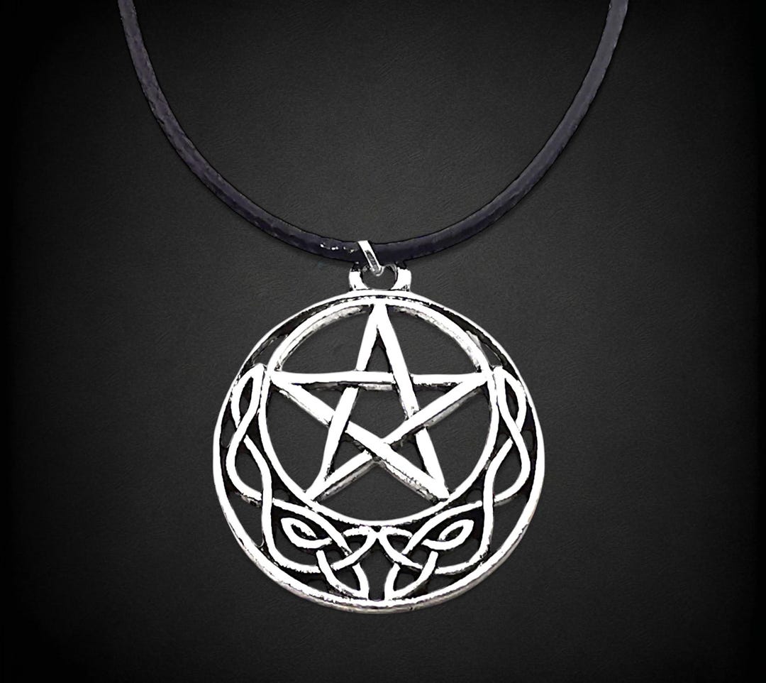 Celtic Pentagram Necklace Wiccan Jewellery Witches Protection Charm ...