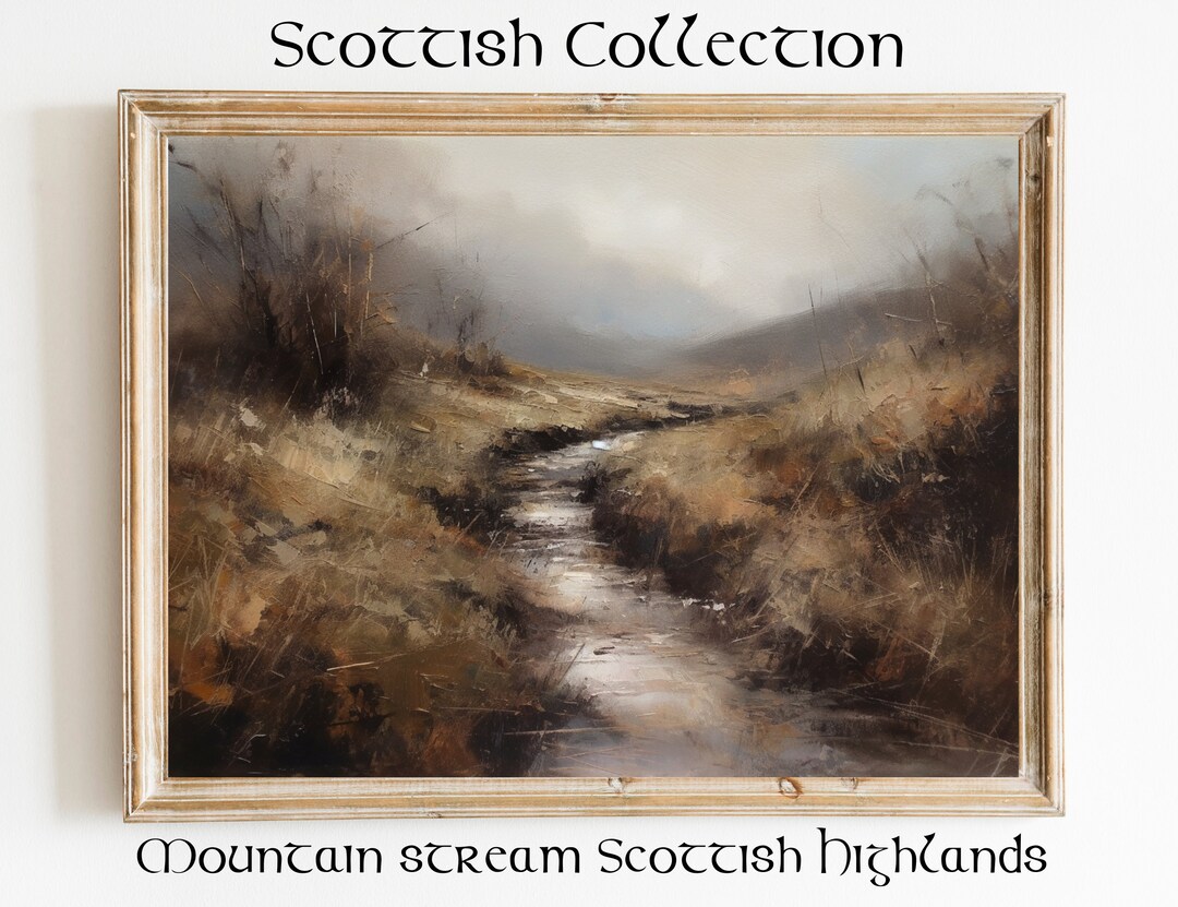 Scottish Highlands Stream Art Print, JPG Digital Download, Scotland ...