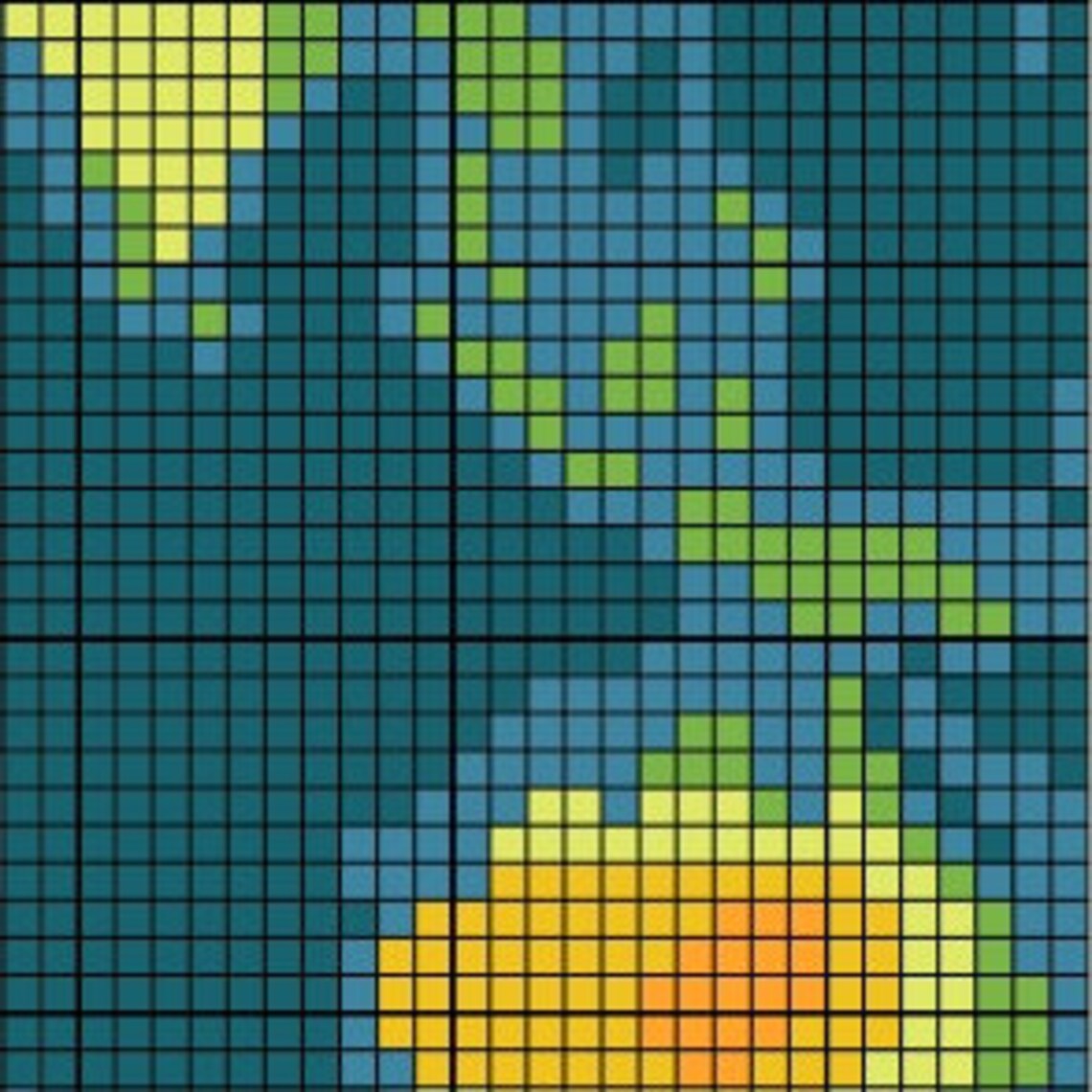 Map of the World Cross-stitch Pattern - PDF Digital Download - Etsy