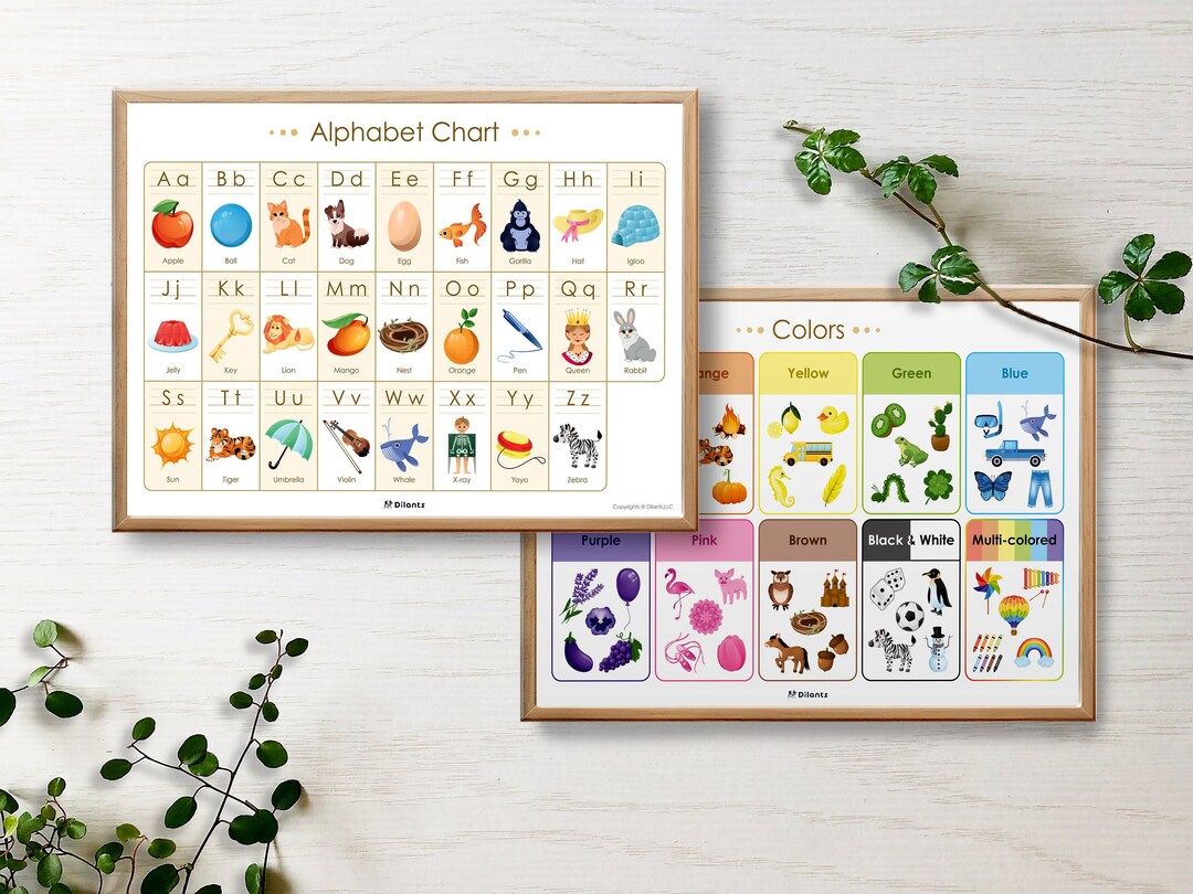 ABC Poster Color Poster Bundle Alphabet Poster and Colors Poster ...