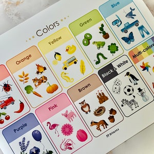 Color Poster Shapes Poster Bundle Color Chart Shape Chart Printable Set ...