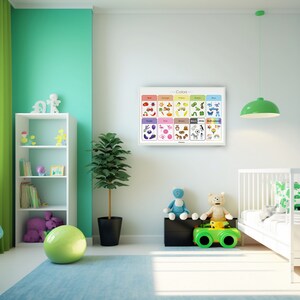 Color Poster Shapes Poster Bundle Color Chart Shape Chart Printable Set ...