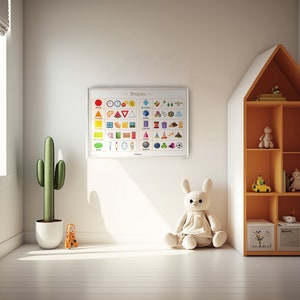 Color Poster Shapes Poster Bundle Color Chart Shape Chart Printable Set ...