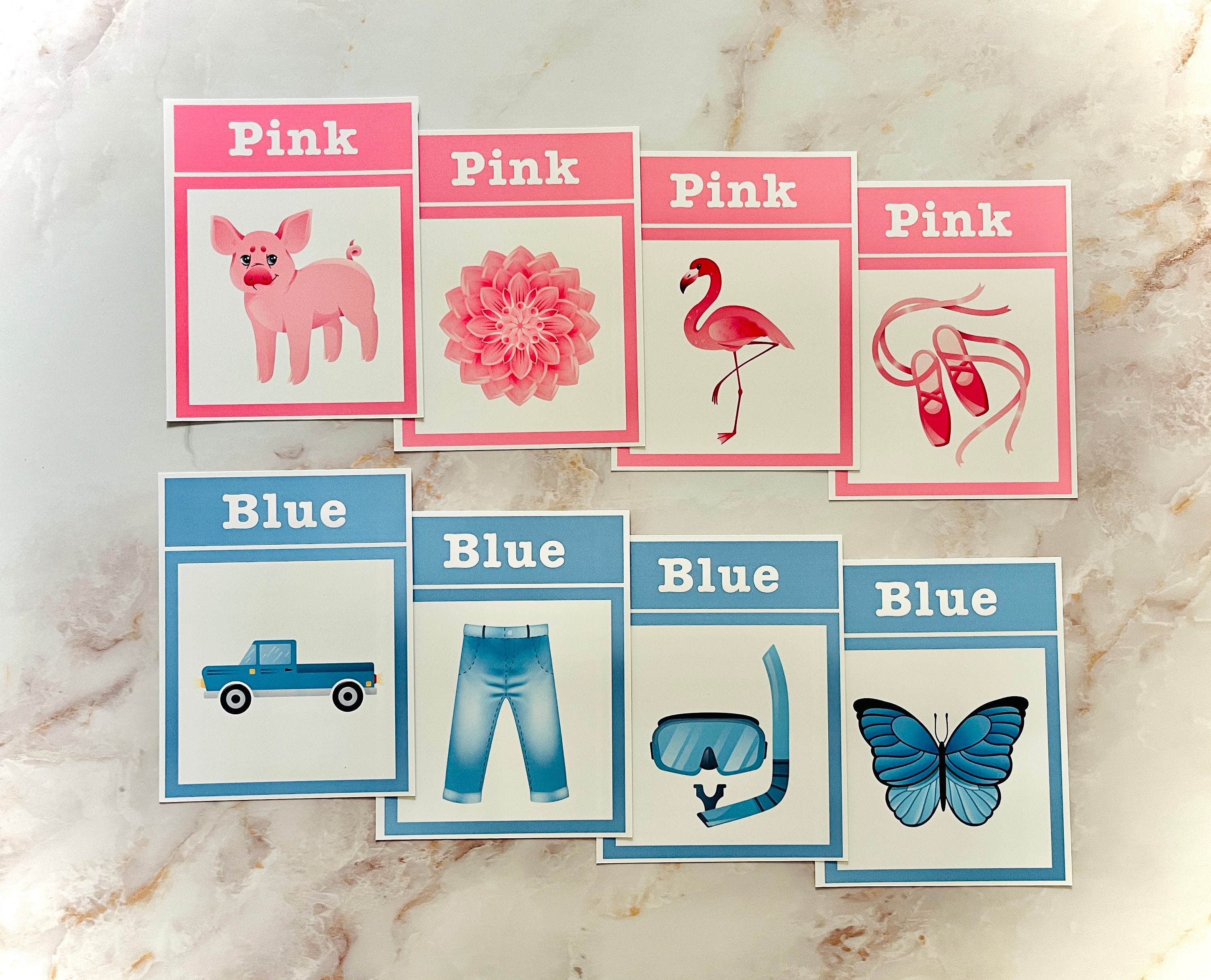 Color Flashcards Color Learning Flash Cards Education for Baby Toddler ...