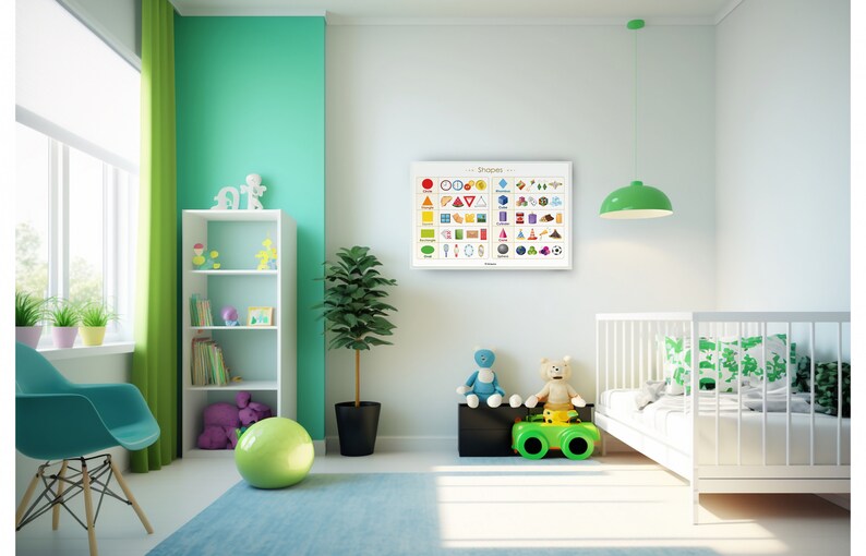 Color Poster Shapes Poster Bundle Color Chart Shape Chart - Etsy