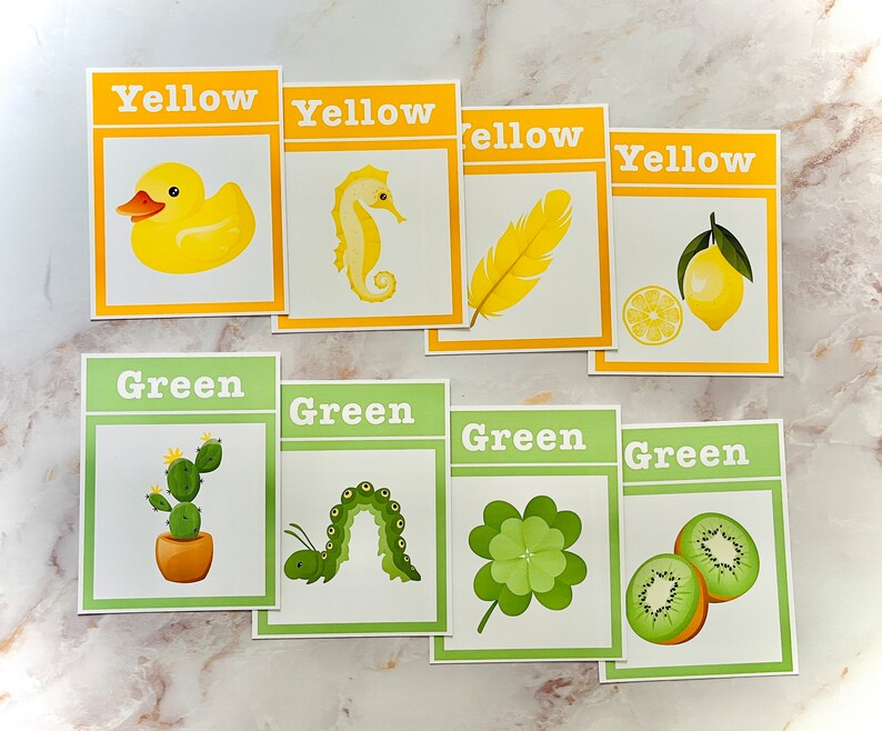 Color Flashcards Color Learning Flash Cards Education for Baby Toddler ...