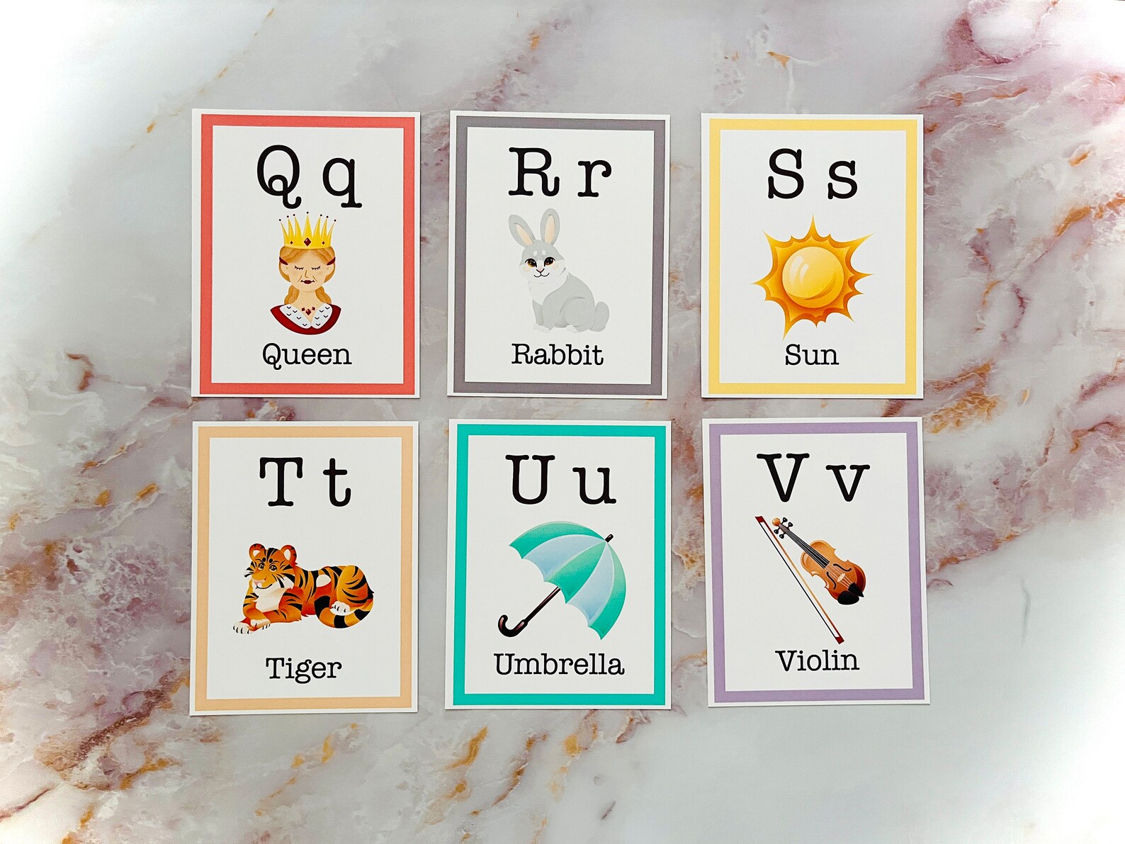 ABC Flashcards Alphabet Card Counting Card for Baby Toddler Preschool ...