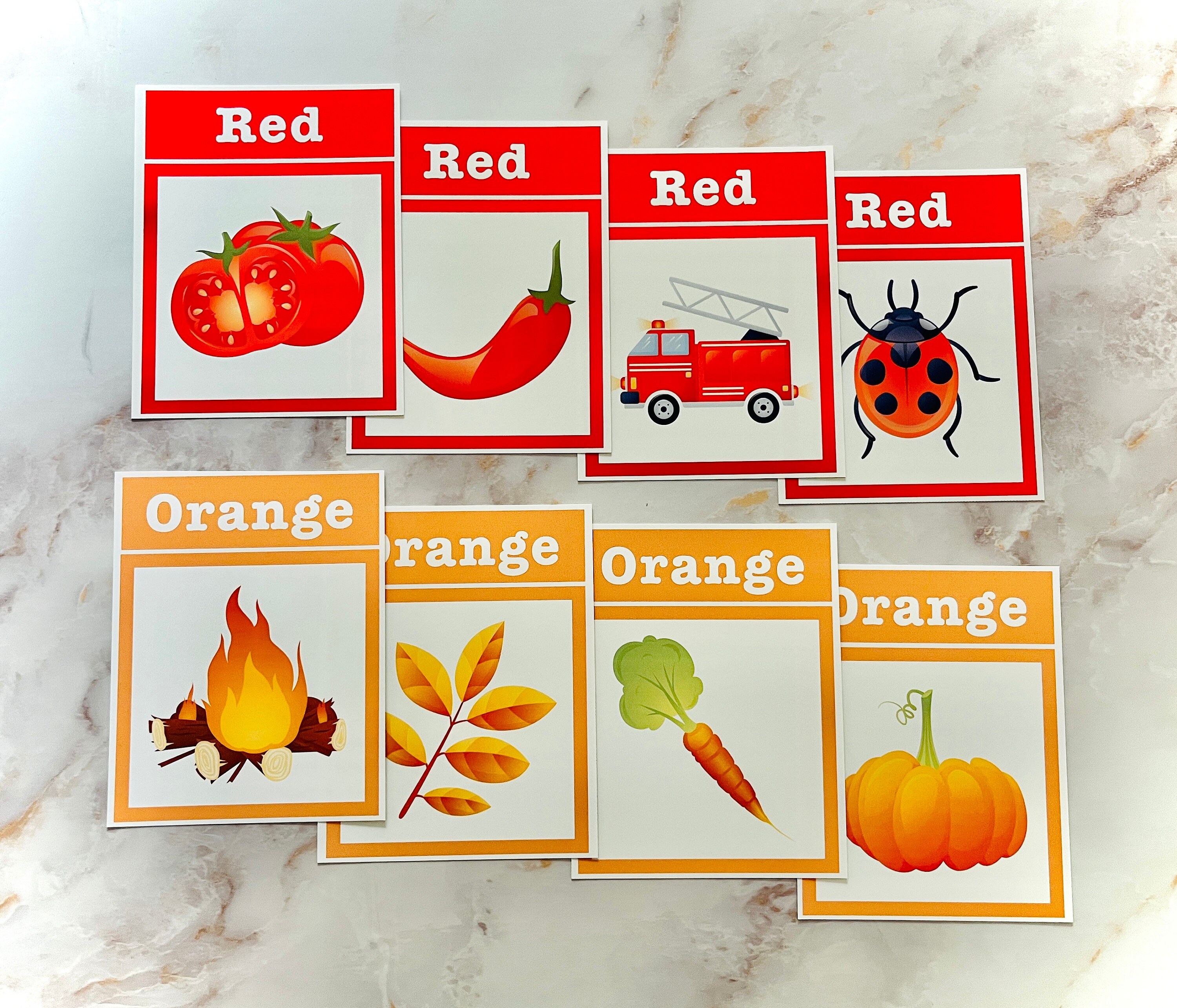 Color Flashcards Color Learning Flash Cards Education for Baby Toddler ...