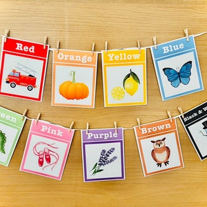 Color Flashcards Color Learning Flash Cards Education for Baby Toddler ...