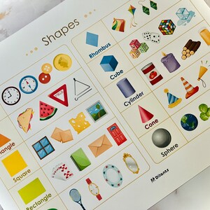 Color Poster Shapes Poster Bundle Color Chart Shape Chart Printable Set ...