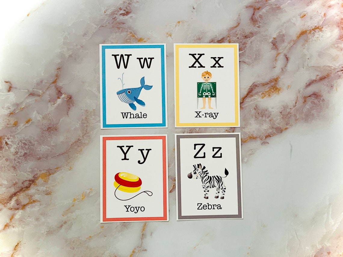 ABC Flashcards Alphabet Card Counting Card for Baby Toddler Preschool ...