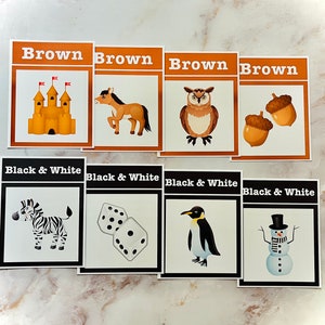 Color Flashcards Color Learning Flash Cards Education for Baby Toddler ...