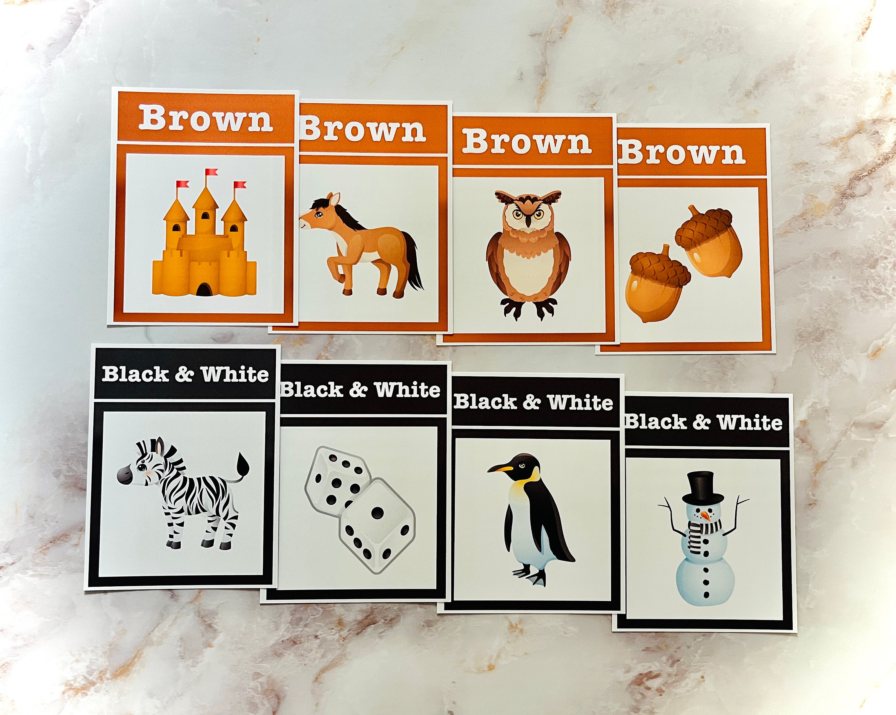 Color Flashcards Color Learning Flash Cards Education for Baby Toddler ...