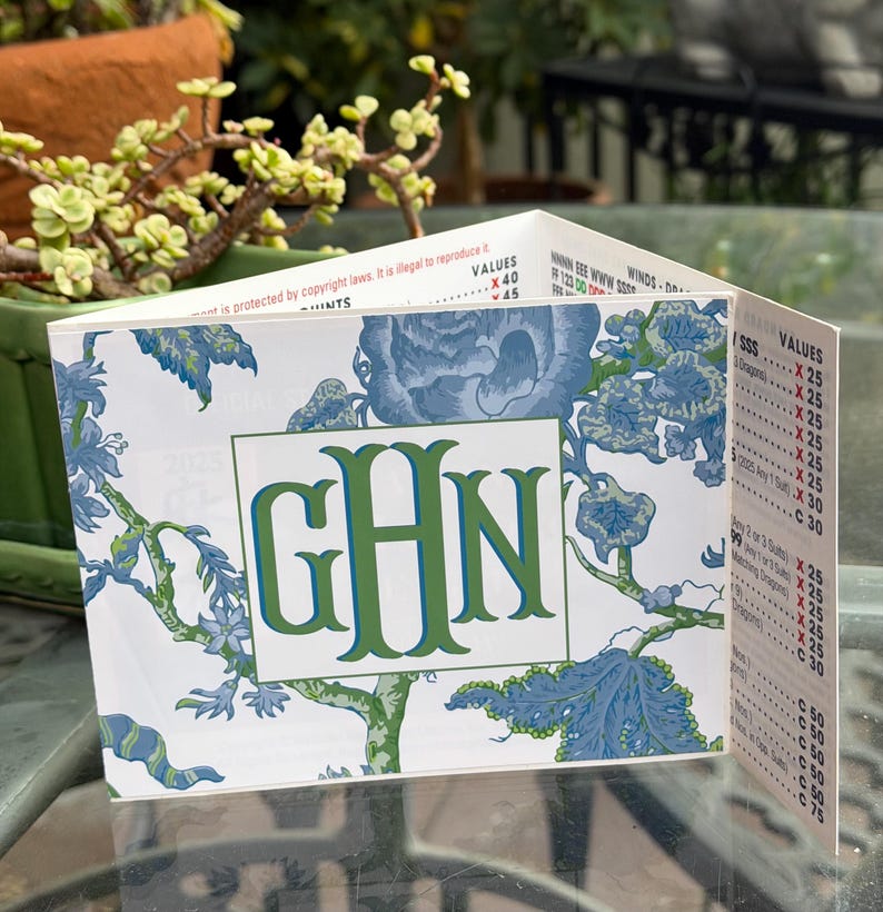 Personalized Mahjong Card Sticker Optional Sleeve | Monogram Vinyl ...