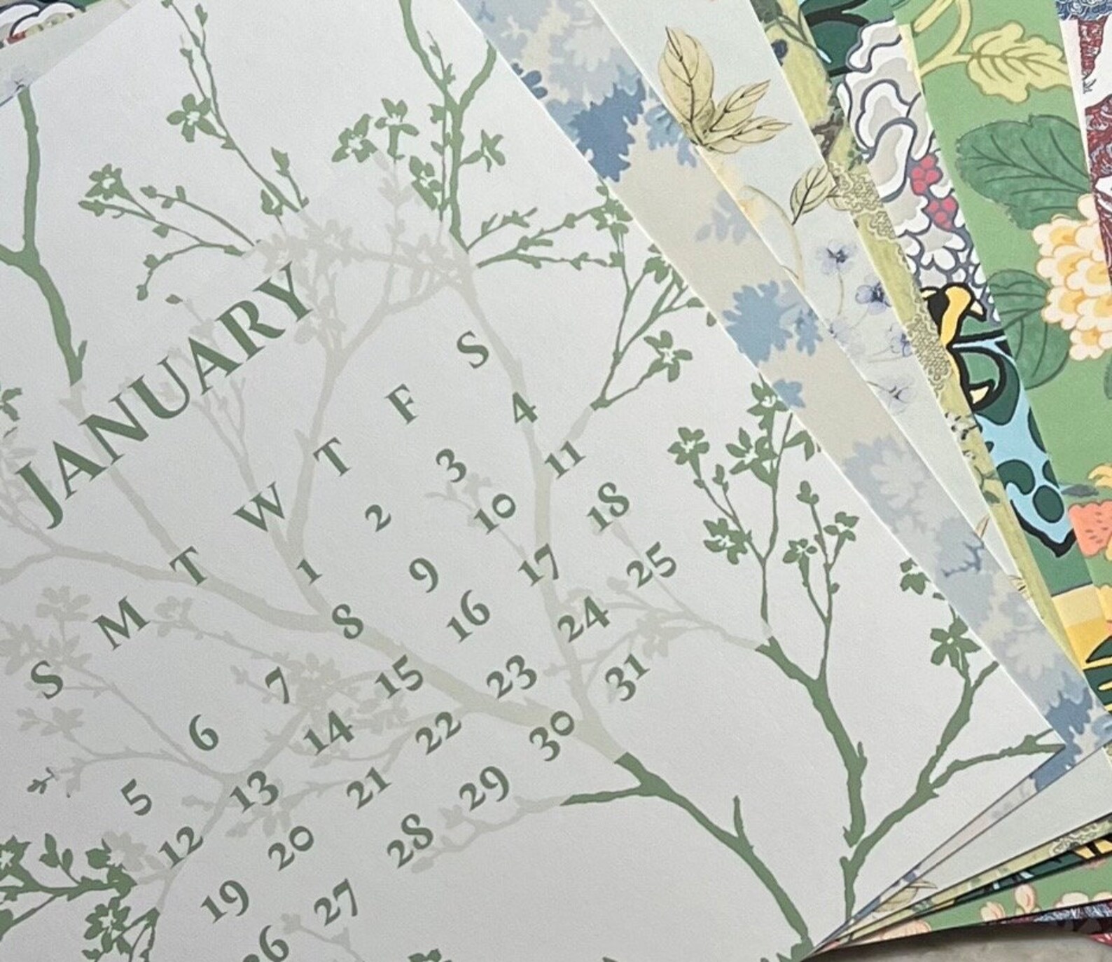 Wallpaper 2025 8x10 Display Calendar for Desk or Bulletin Board Thick ...