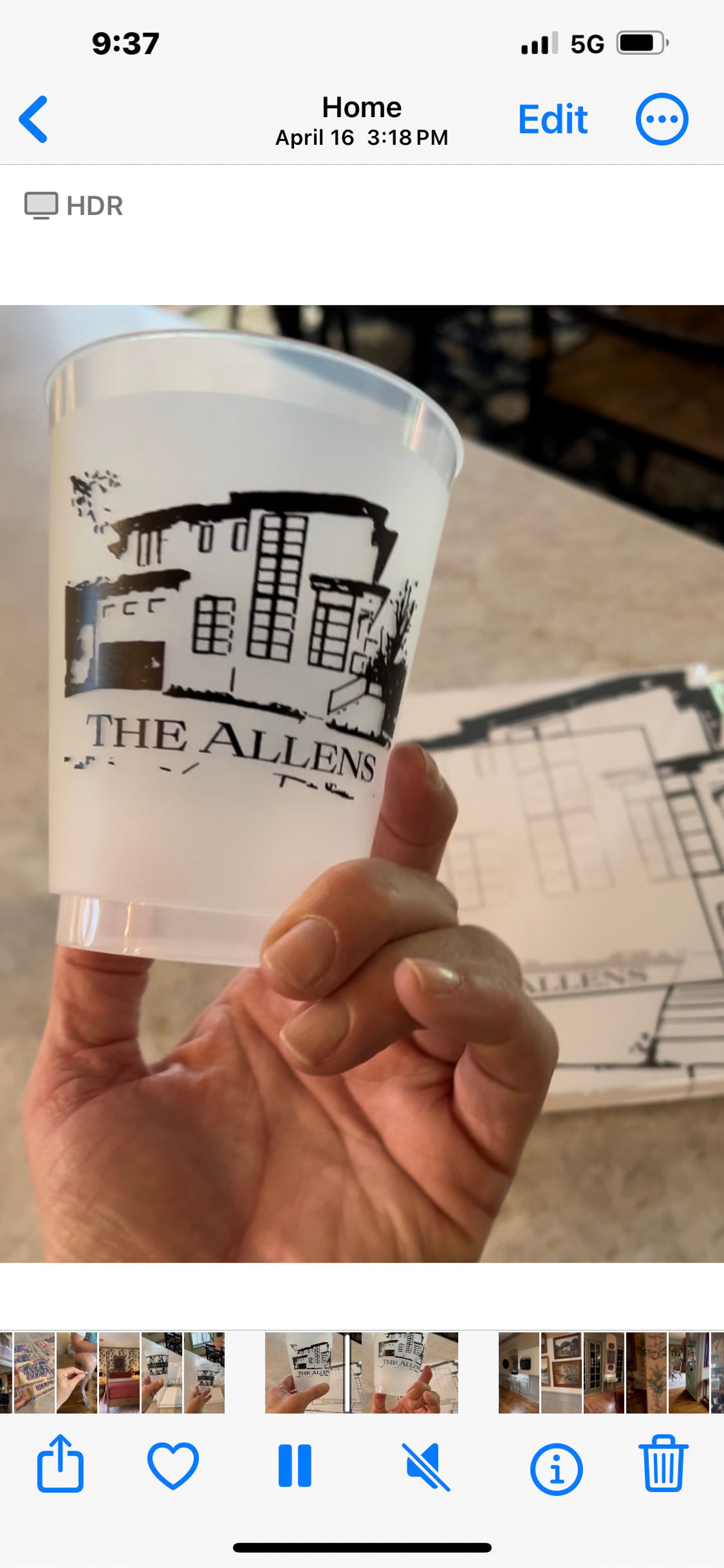 House Drawing Frostflex Cup Made From Photo. 16 Ounce With Black ...