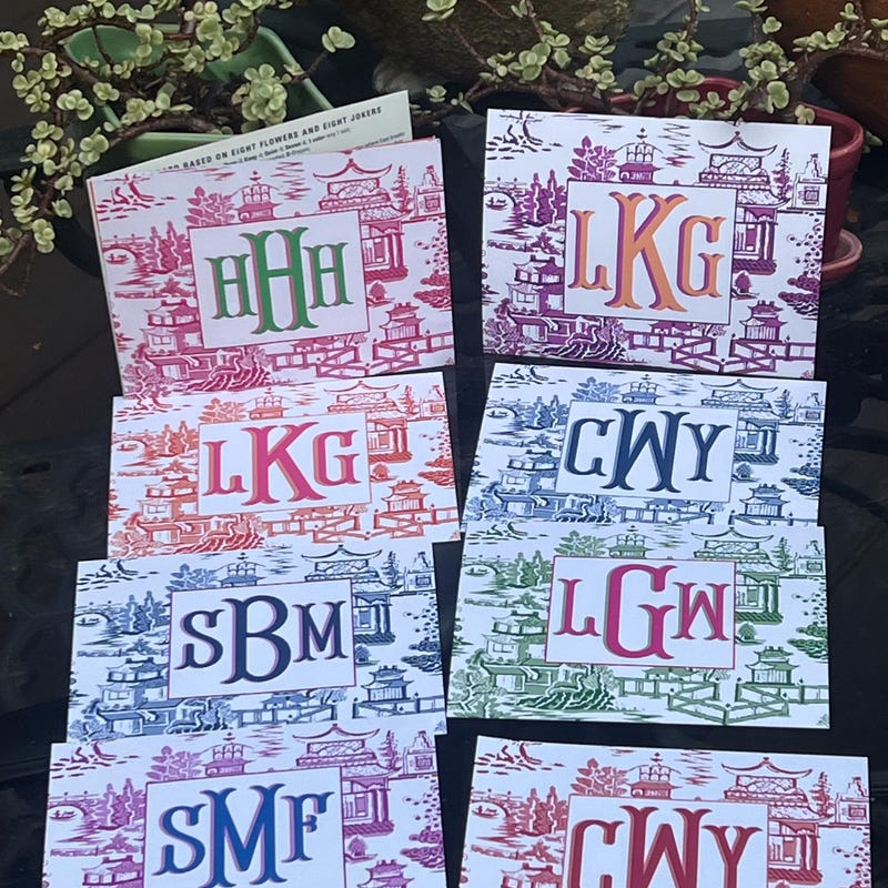 Monogrammed Mahjong Cover - Etsy