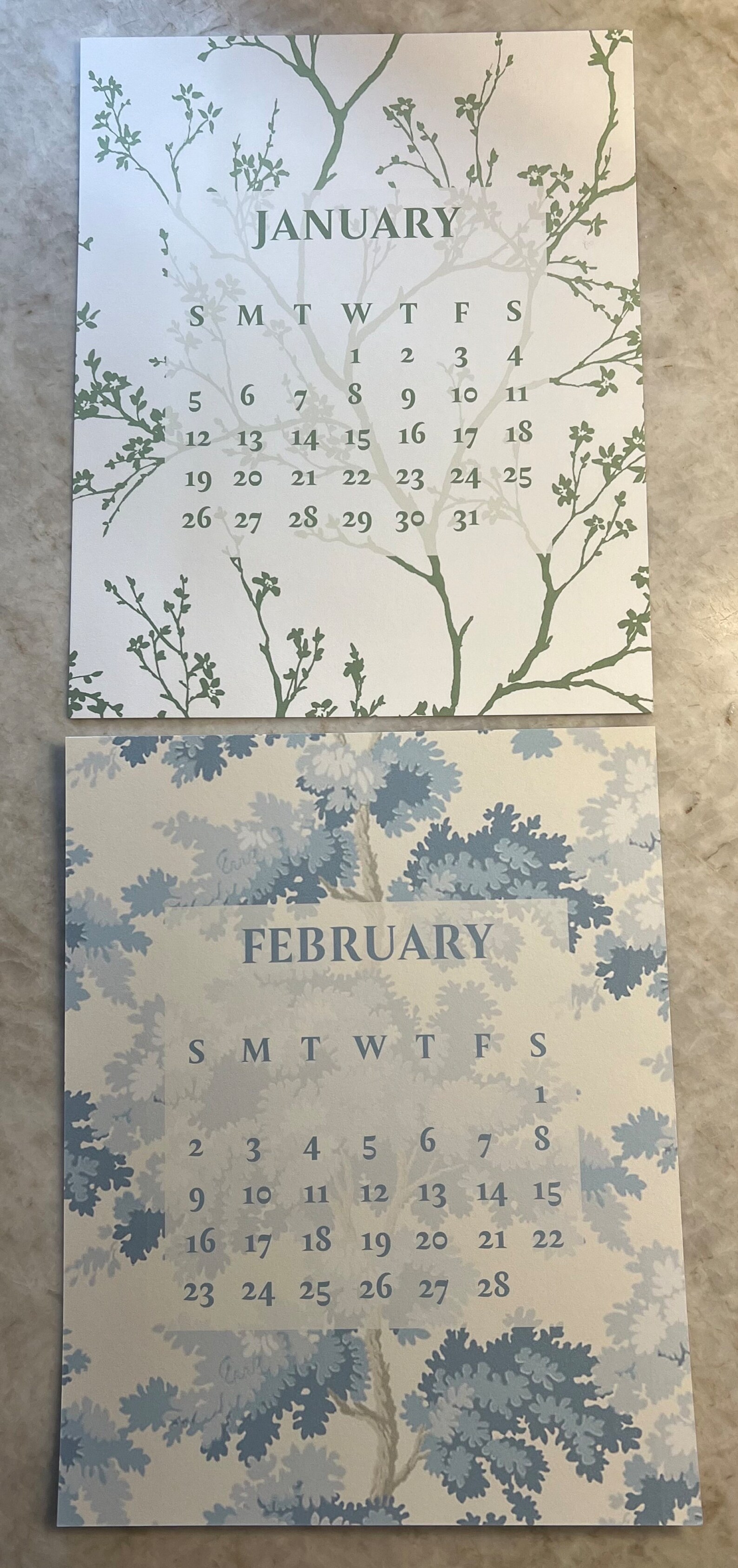 Wallpaper 2025 8x10 Display Calendar for Desk or Bulletin Board Thick ...