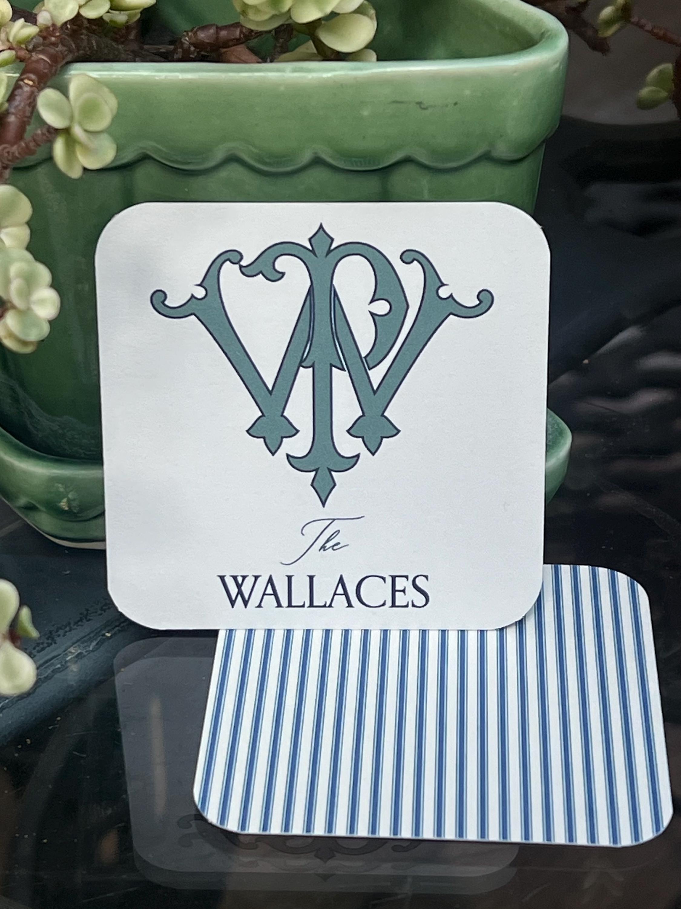 Preppy Monogram Gift Tags: Two Letter Enclosure Cards or Stickers - Etsy