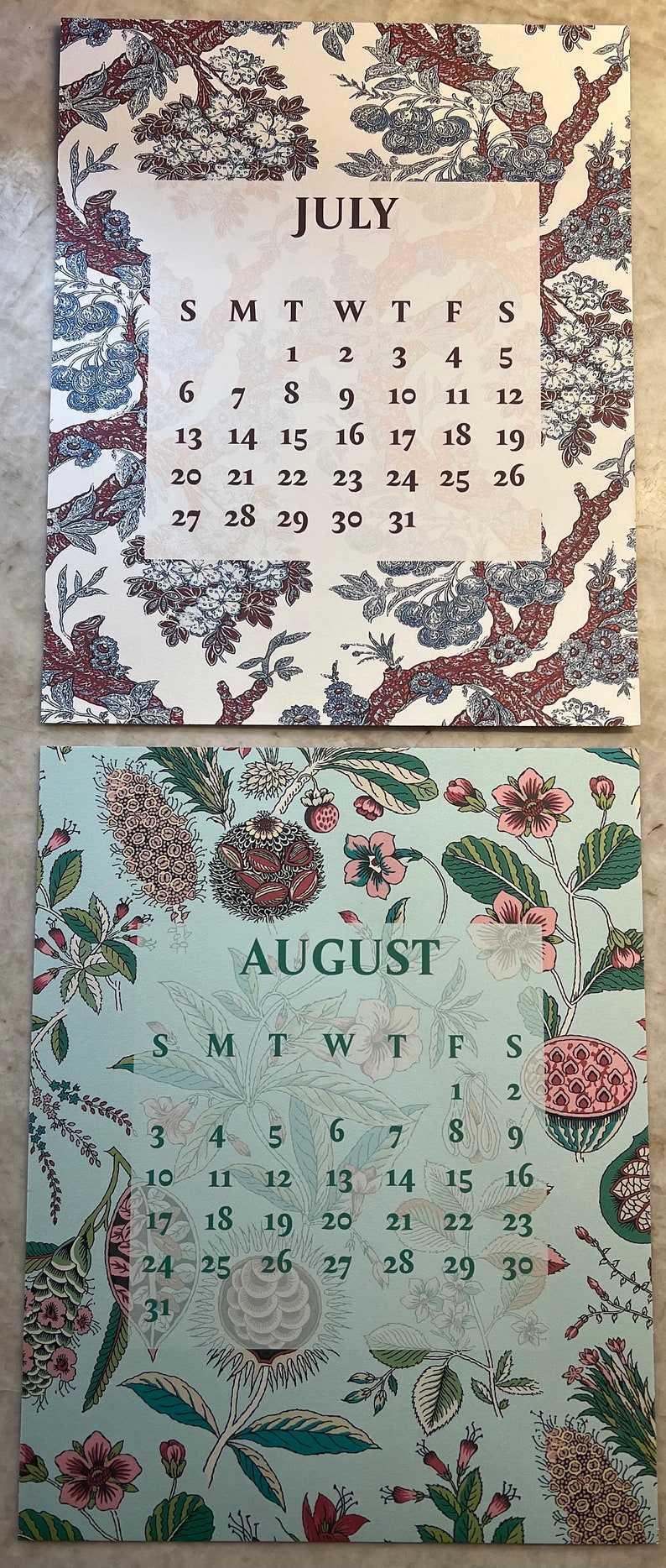 Wallpaper 2025 8x10 Display Calendar for Desk or Bulletin Board Thick ...