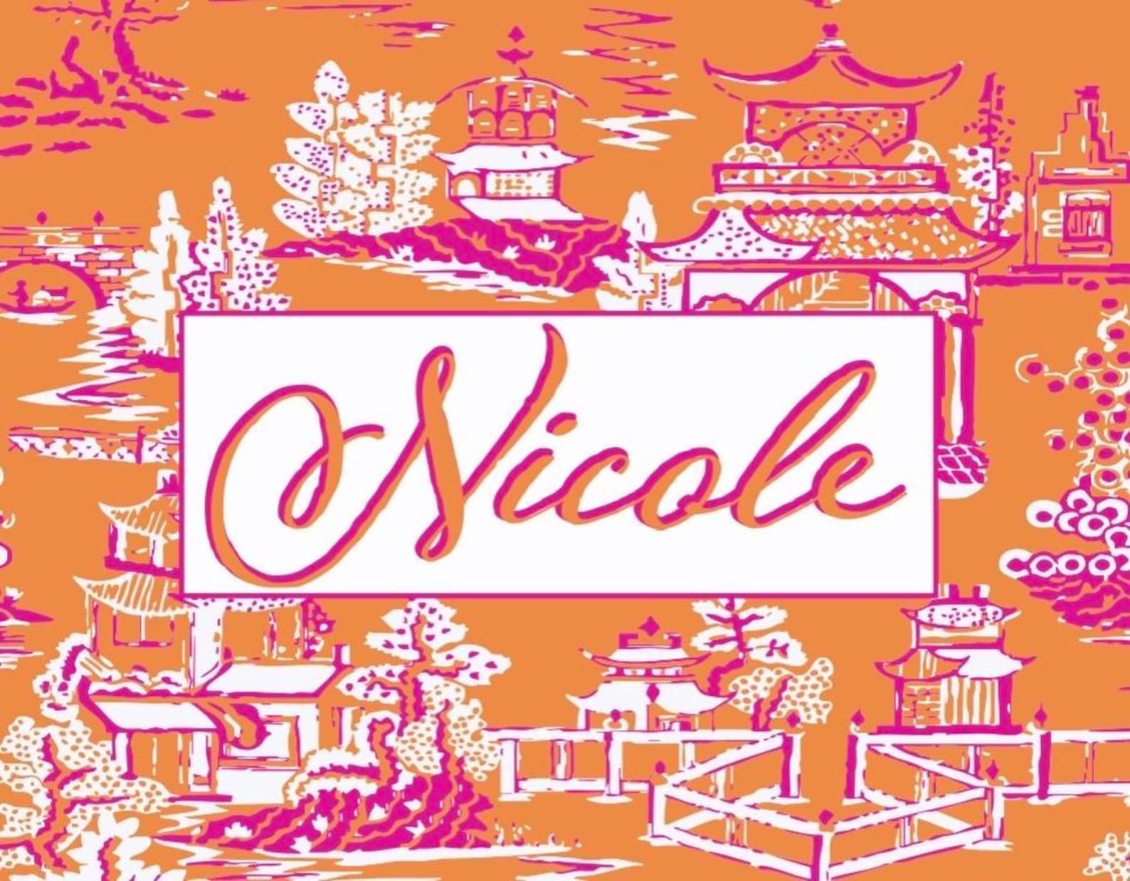 Personalized Mahjong Card Sticker: Chinoiserie Pagodas, Waterproof ...