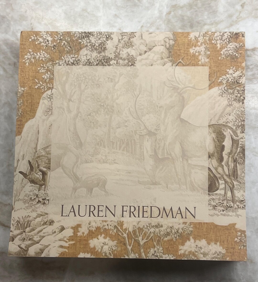 Personalized Deer Stag Toile Notepad: Gold Desk Decor - Etsy