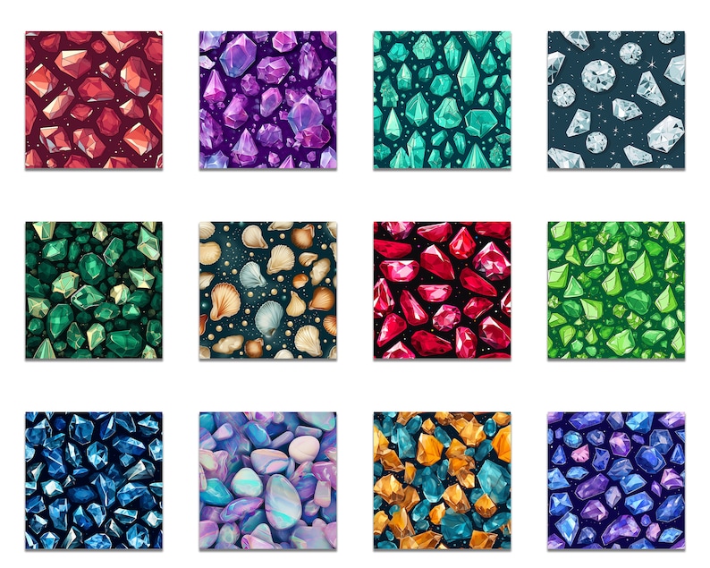 Birth Stone Patterns, Seamless Patterns, Birth Month, PNG Download ...