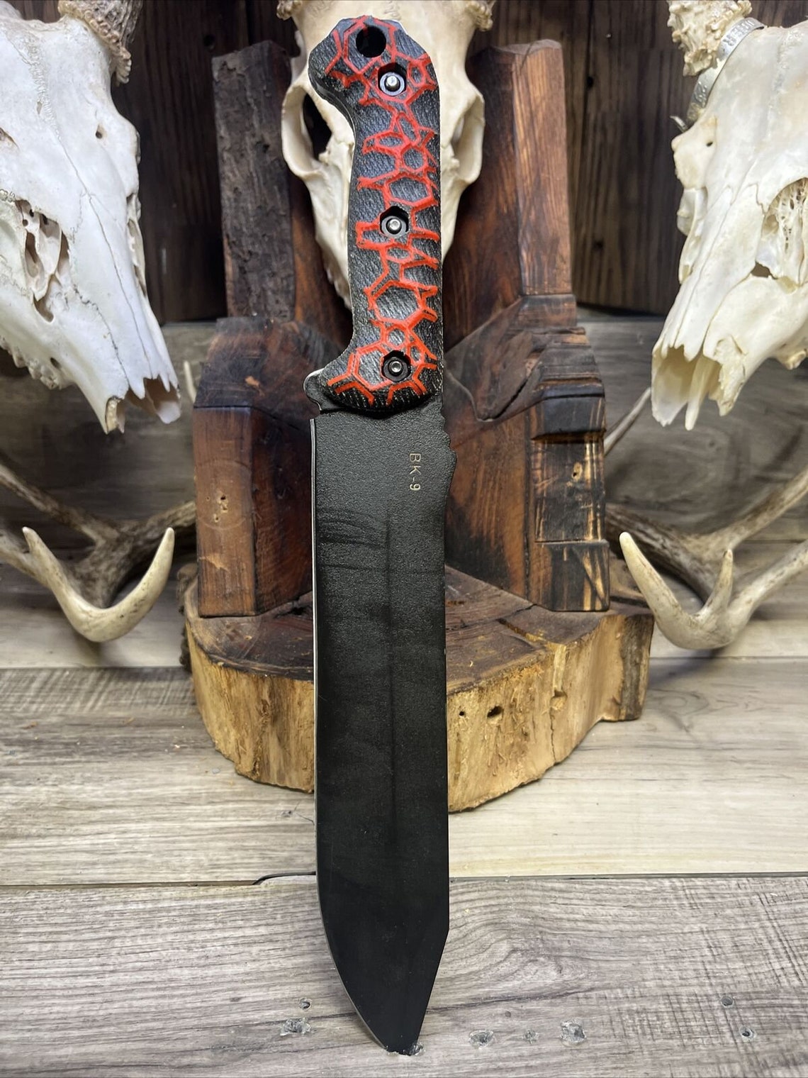 KA-BAR: Becker BK2, BK9, Etc. Black Canvas Micarta W/resin Inlays ...