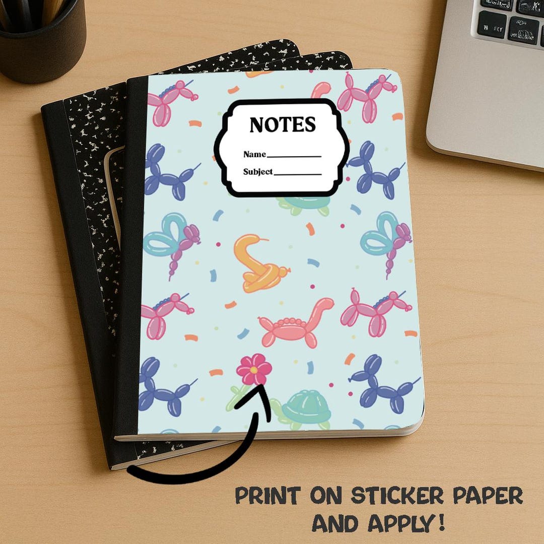 Printable Composition Notebook Cover PNG Back to School Personal ...