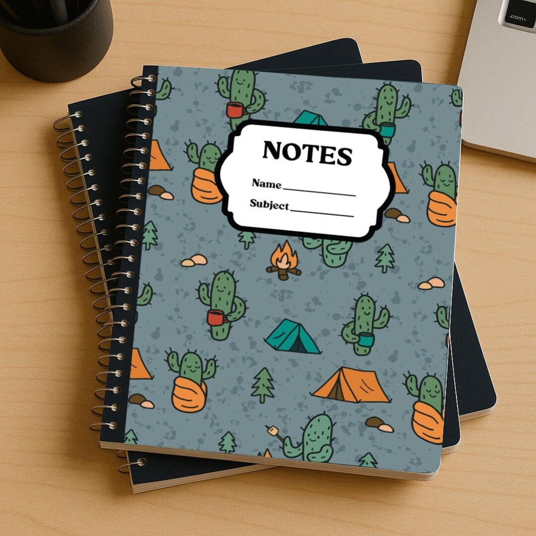 Printable Notebook Cover PNG Back to School Personal Notebook Custom ...